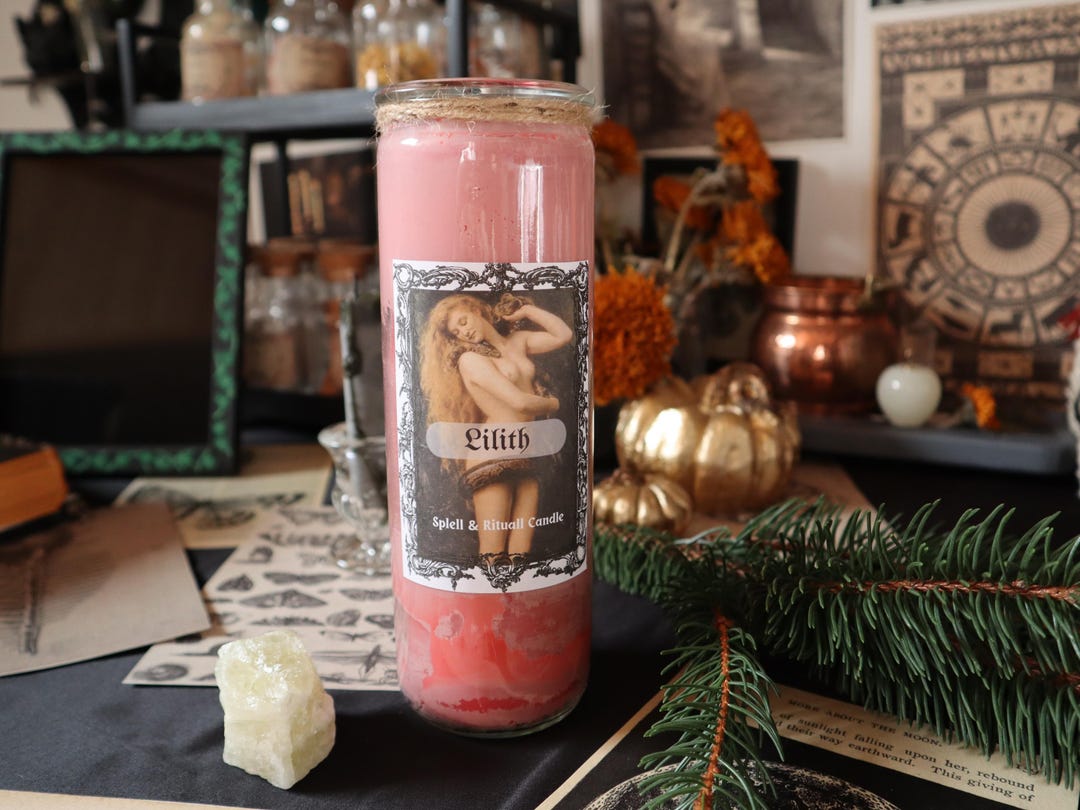 LILITH Goddess Offering 7 Day Candle | Soy Wax Candle | Spell and ...