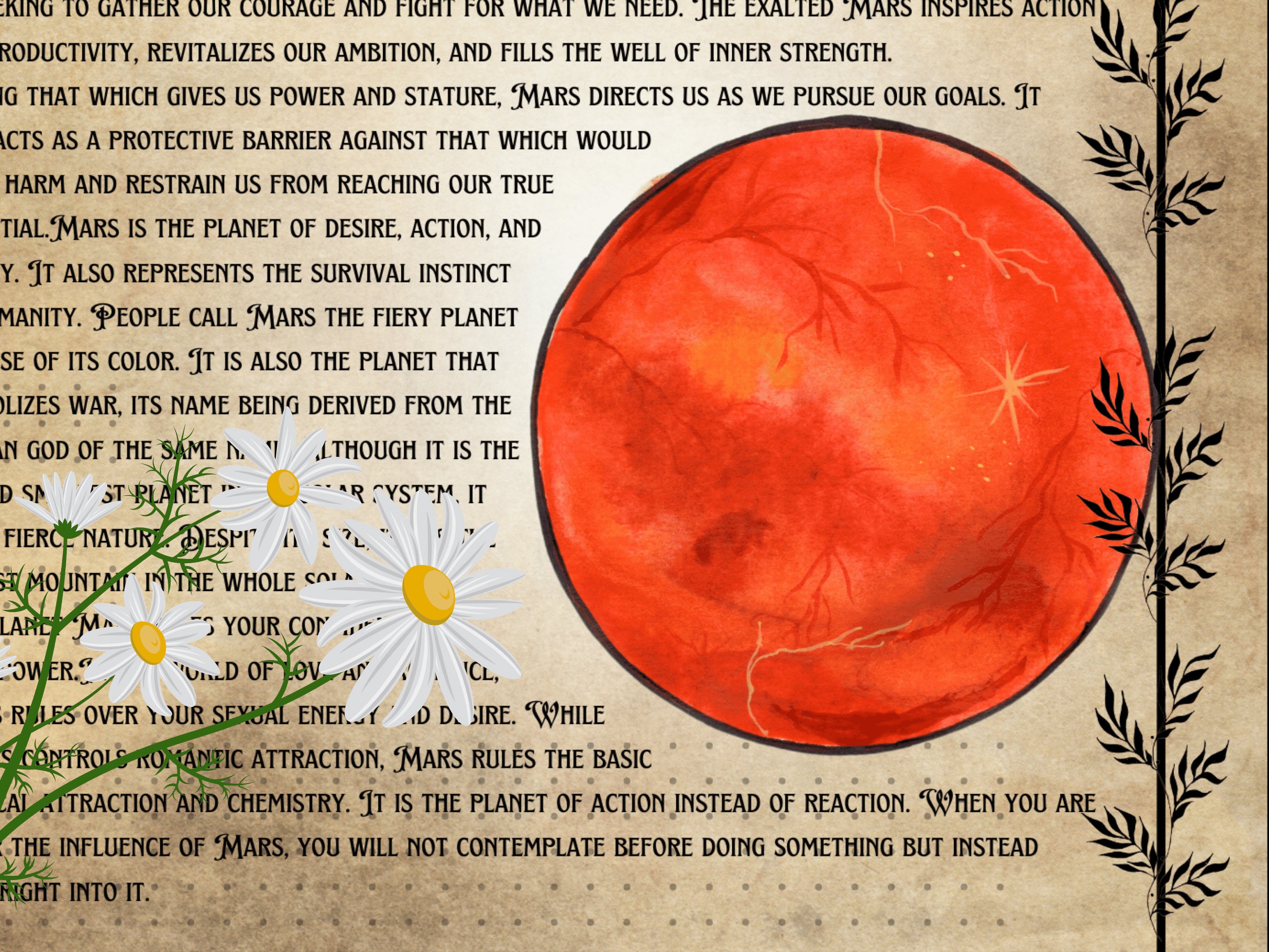The Planet Mars Planetary Magical Correspondences Cosmic Witch grimoire ...