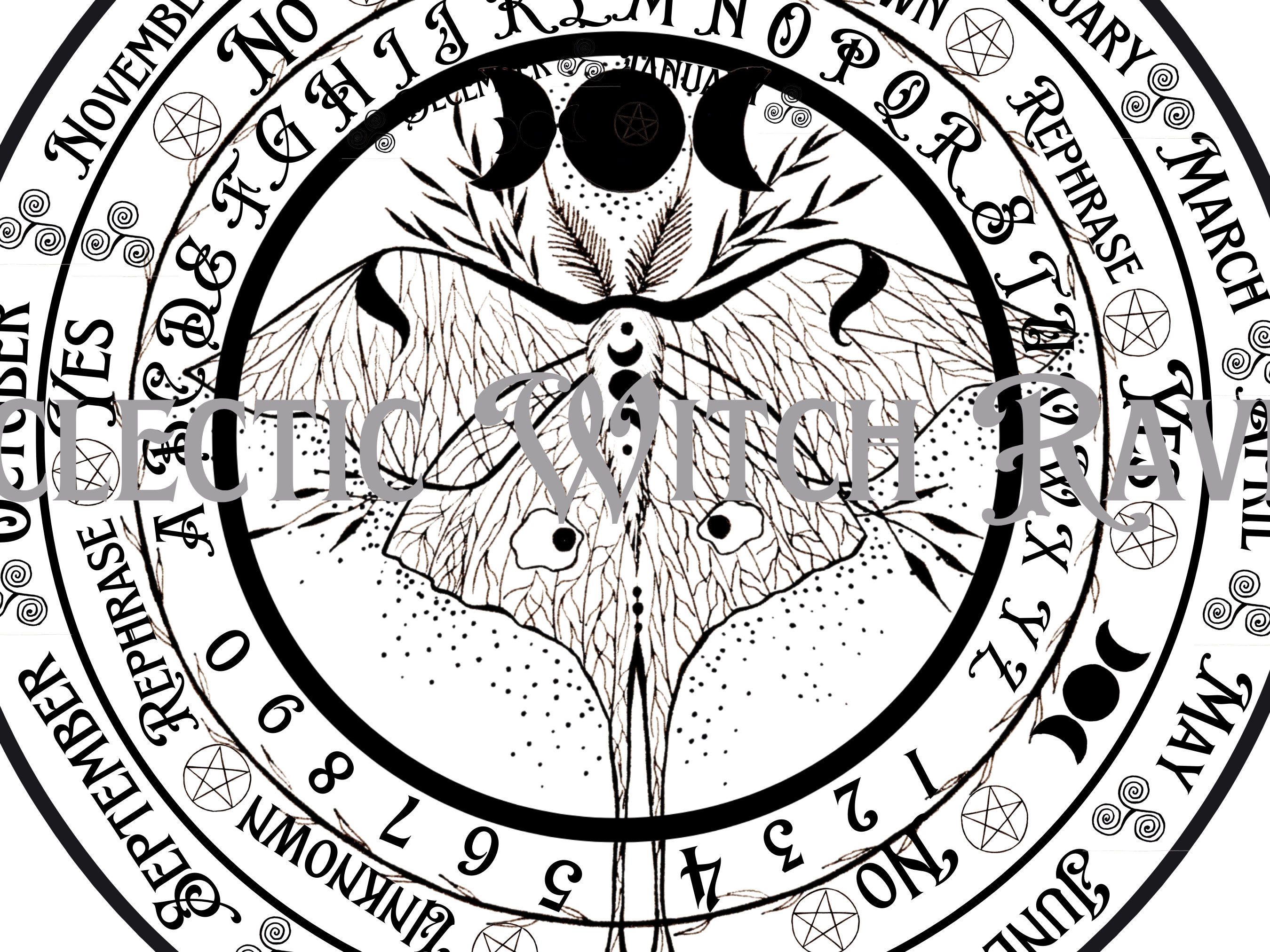 Luna Moth Pendulum Board | Digital Download PDF | Divination ...