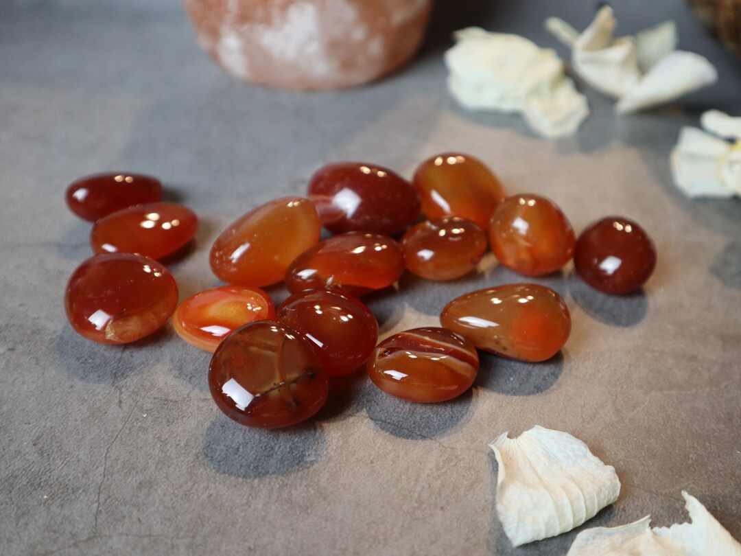 Carnelian Tumbled Stone | Tumble Stones for Crystal Grids | Natural ...