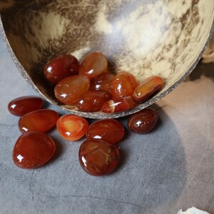 Carnelian Tumbled Stone | Tumble Stones for Crystal Grids | Natural ...