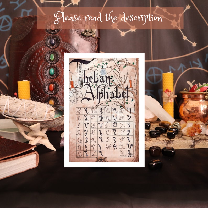 Theban Alphabet Theban Script Witches Alphabet Digital | Etsy