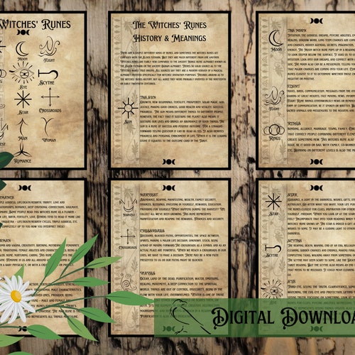 13 Witches Runes Grimoire Page - Etsy