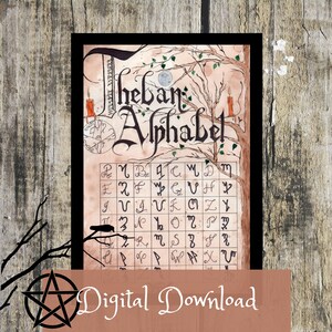 Theban Alphabet Theban Script Witches Alphabet Digital | Etsy