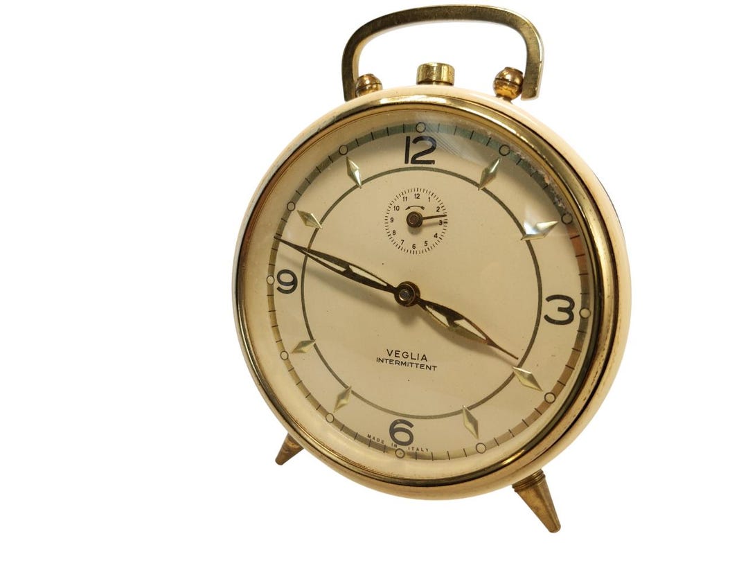 Veglia Intermittent Desk Table Clock Time Watch for Parts Needs Repair ...