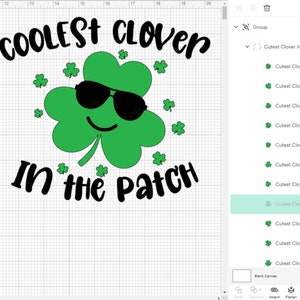 Coolest Clover in the Patch Svg, Cute St. Patrick's Day Svg, St ...
