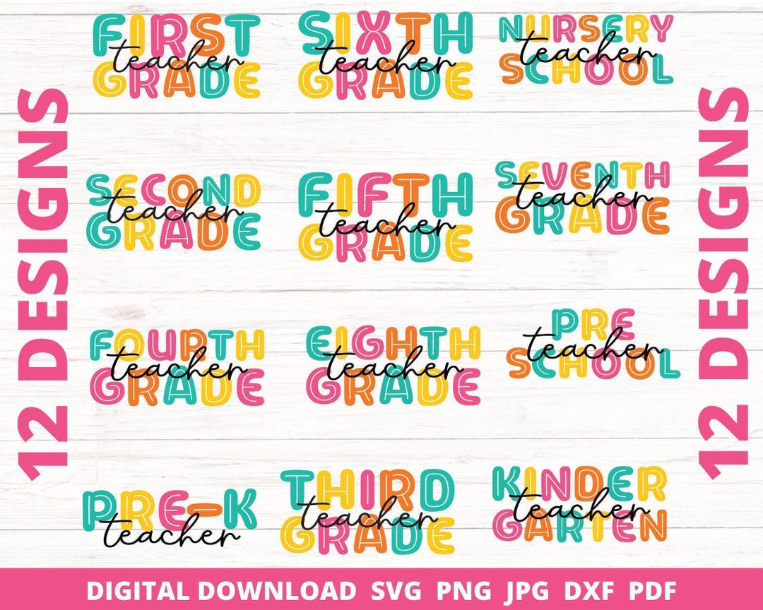 School Svg Bundle, School Grade Png, All Grades Svg, Grade Svg Bundle ...