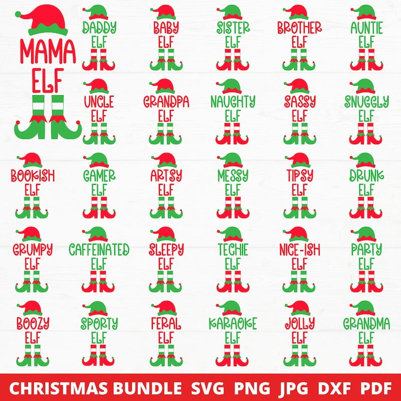 Christmas Elves Svg - Etsy