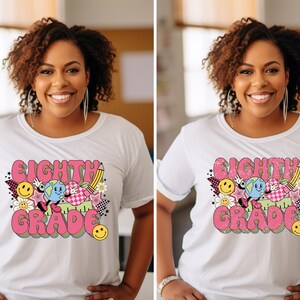 Groovy Retro Teacher Design, 8th Grade Back to School PNG, Sublimation ...