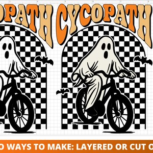 Cycopath Halloween Ghost Riding Bike Svg, Cycopath Shirt, Halloween Png ...