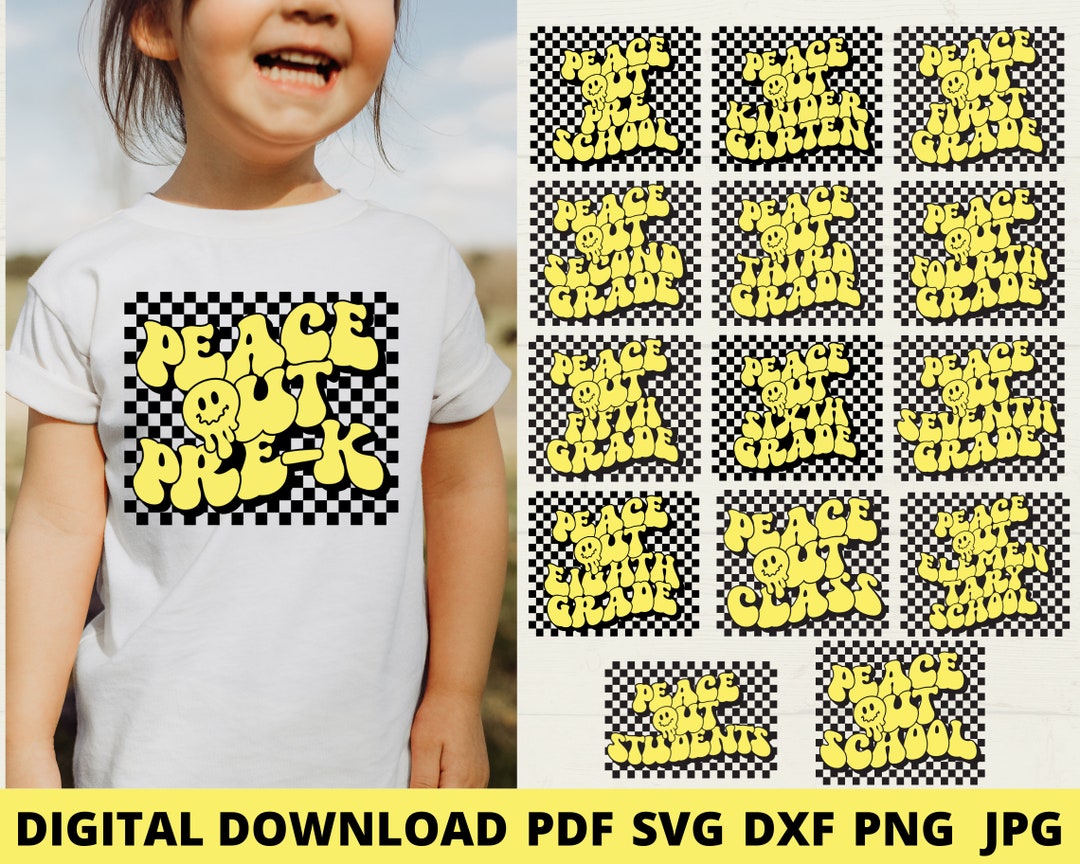 Peace Out School Svg, Peace Out Svg, Graduation Svg, End of School Svg ...