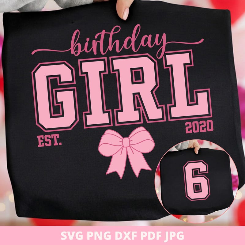6th Birthday Bow Svg - Etsy