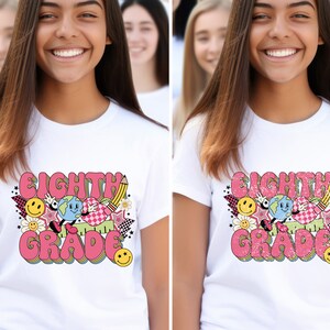 Groovy Retro Teacher Design, 8th Grade Back to School PNG, Sublimation ...