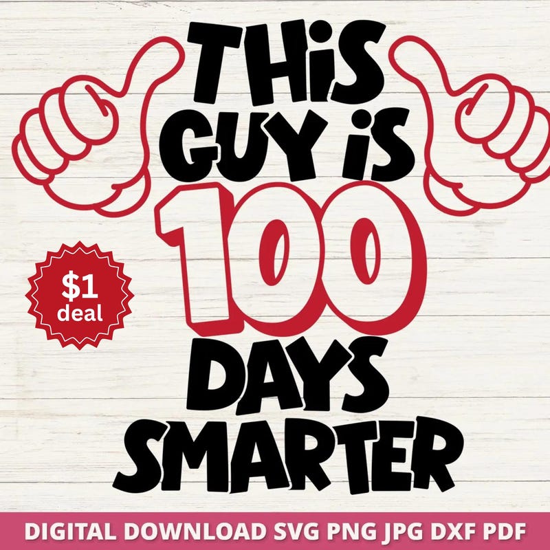 100 Days Smarter Svg - Etsy