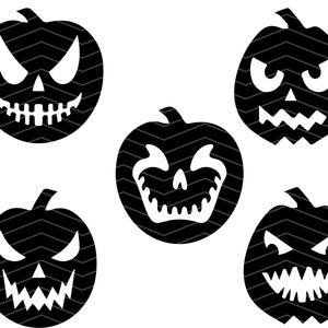 Jack O Lantern Svg Bundle Halloween Pumpkins Scary Pumpkins - Etsy
