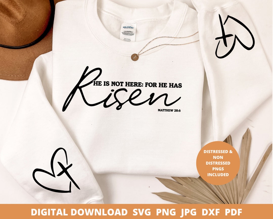 He is Risen Svg, Resurrection Sunday Svg, Christian Faith Svg, Boho ...