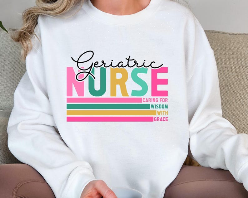 Geriatric Nurse SVG, Cute Nurse PNG, Aesthetic Design (digital Download ...