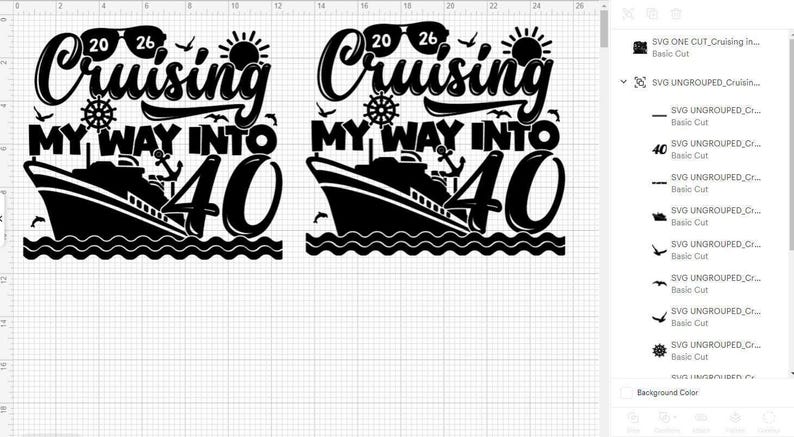 Cruising Into 40 2026 SVG, 40th Birthday Cruise Trip PNG Design ...