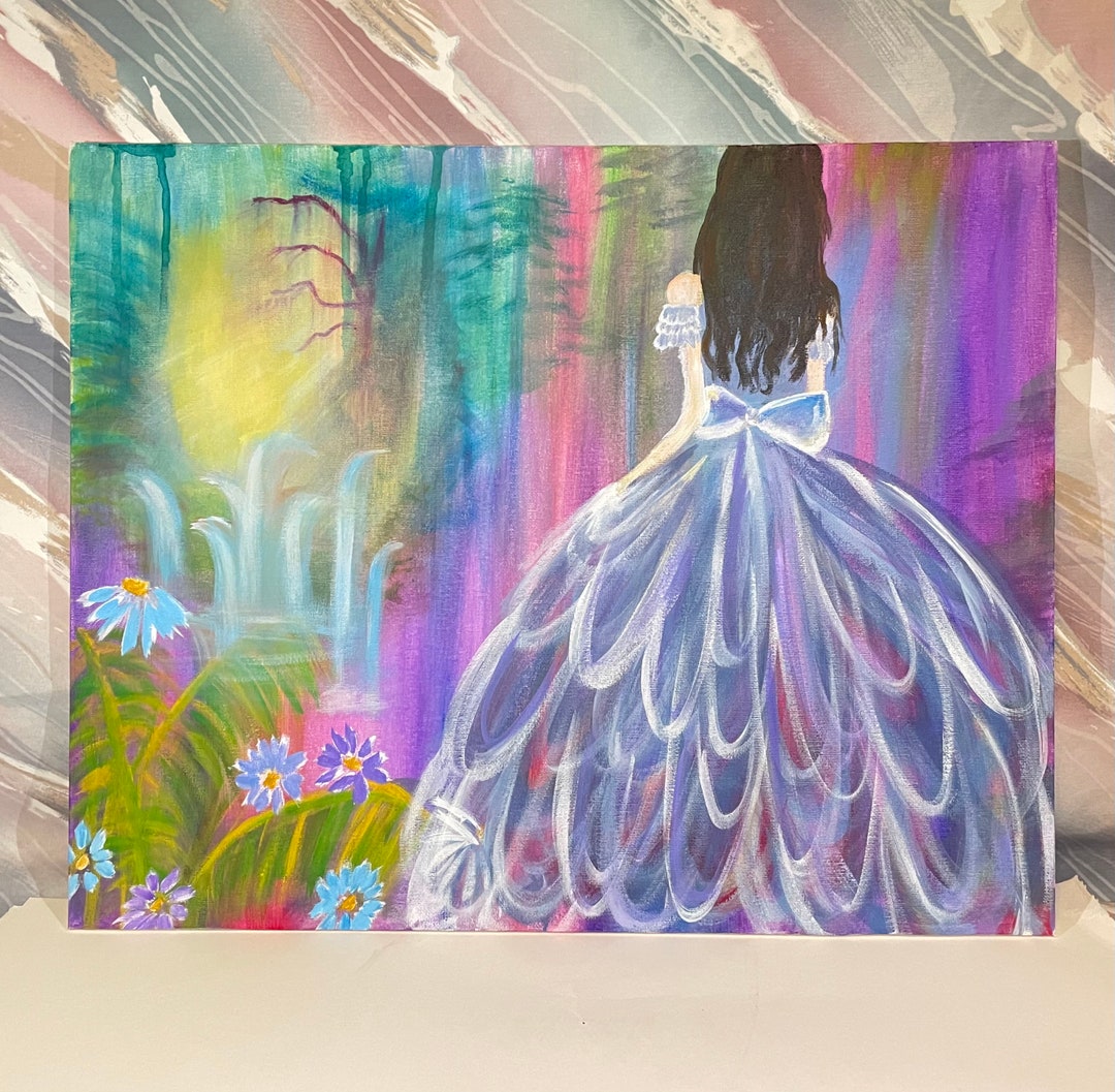 Mystical Princess Forest Canvas Painting Home Decor and Wall Art - Etsy