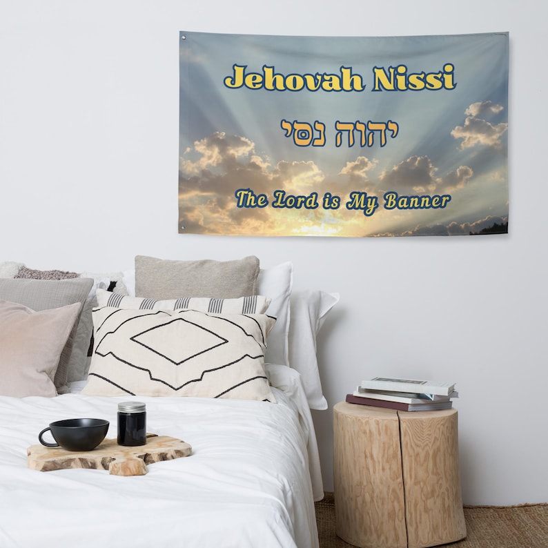 Flag - Jehovah Nissi the Lord is My Banner - Scripture Bible Verse ...