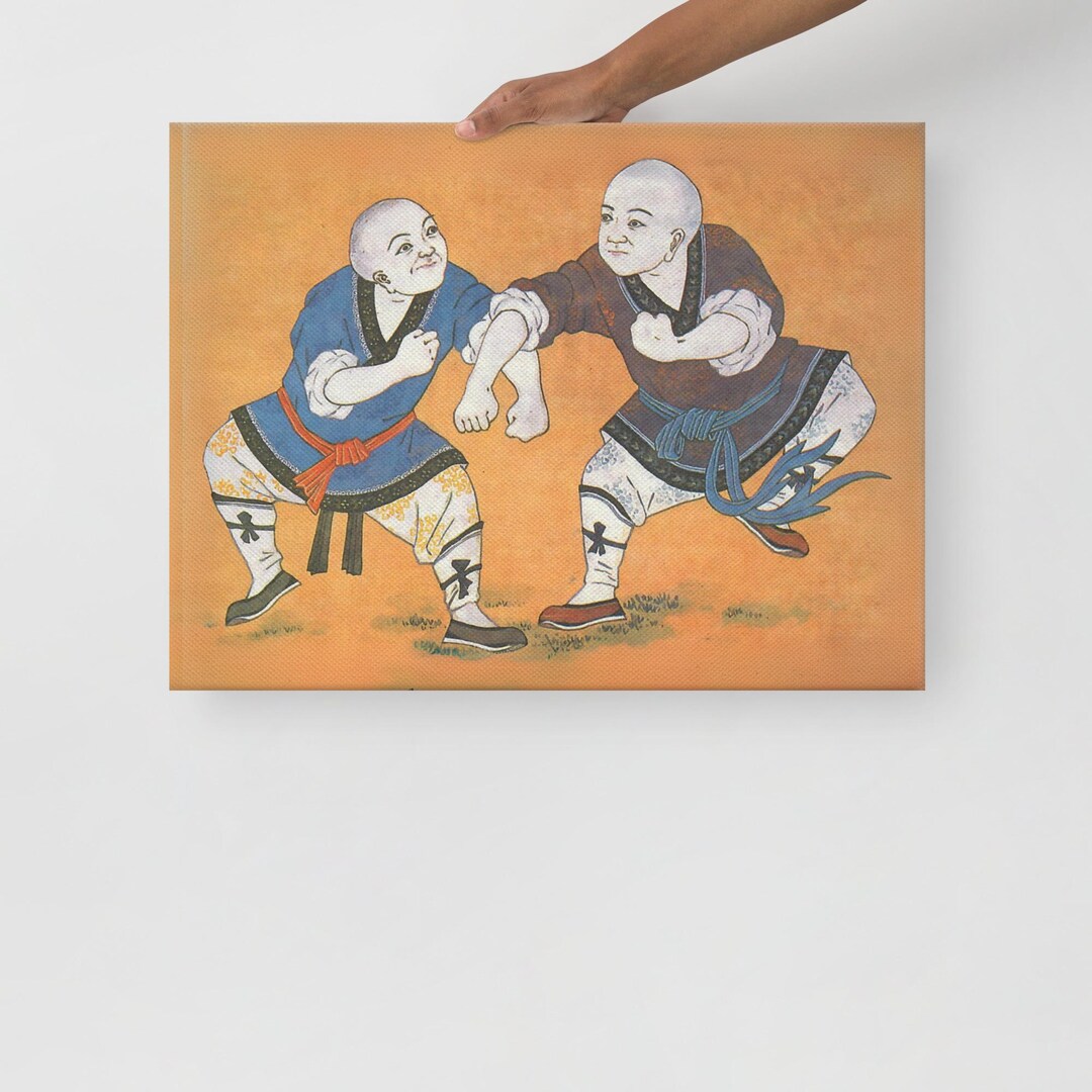 Shaolin Kungfu Monks (1) Vintage Art From Shaolin Temple in China. Thin ...