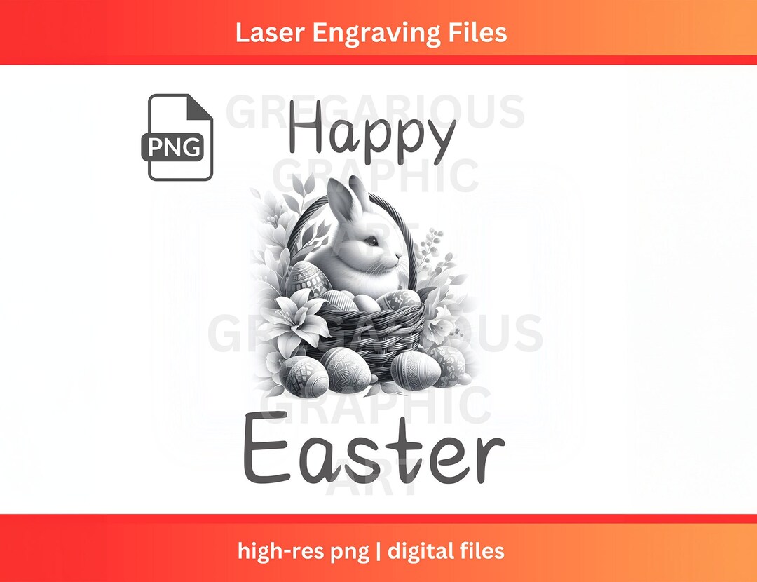 Easter Bunny Laser Engraving, Laser PNG Engraving, Easter Laser Files ...