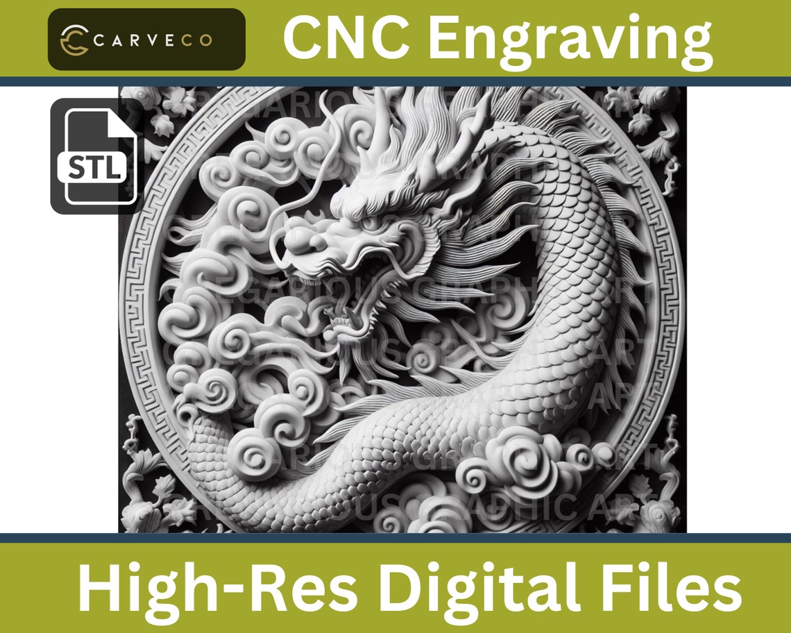 Carveco Maker Dragon CNC Engraving File, 3d Dragon Engraving, Carveco ...