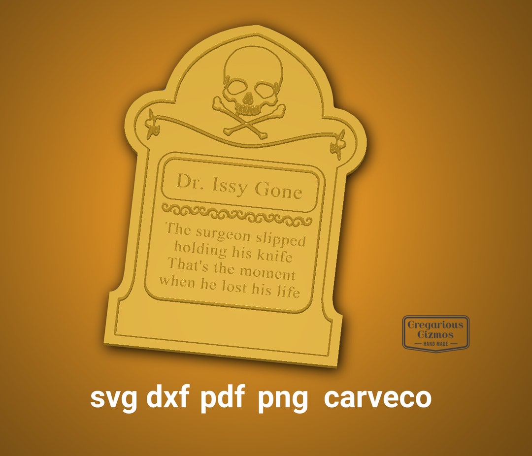Halloween Gravestone Digital File for Cnc, Laser, and Vinyl - Etsy