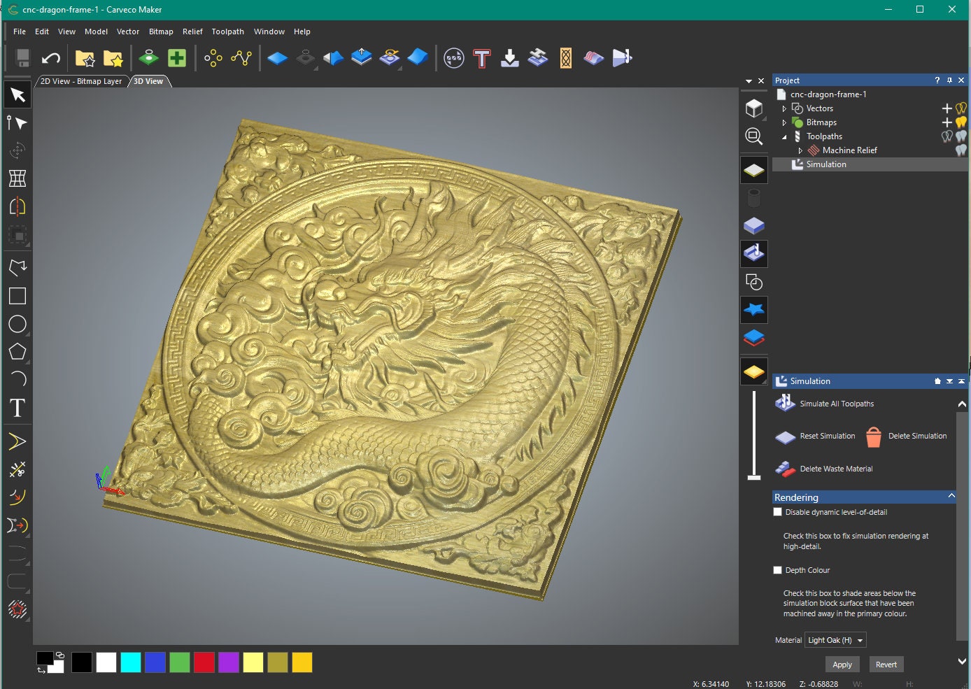 Carveco Maker Dragon CNC Engraving File, 3d Dragon Engraving, Carveco ...