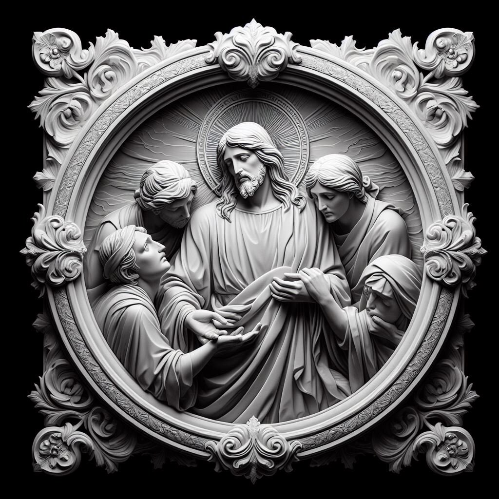 Jesus With Lepers Laser Cut File, Laser PNG Engraving, Digital 3d ...
