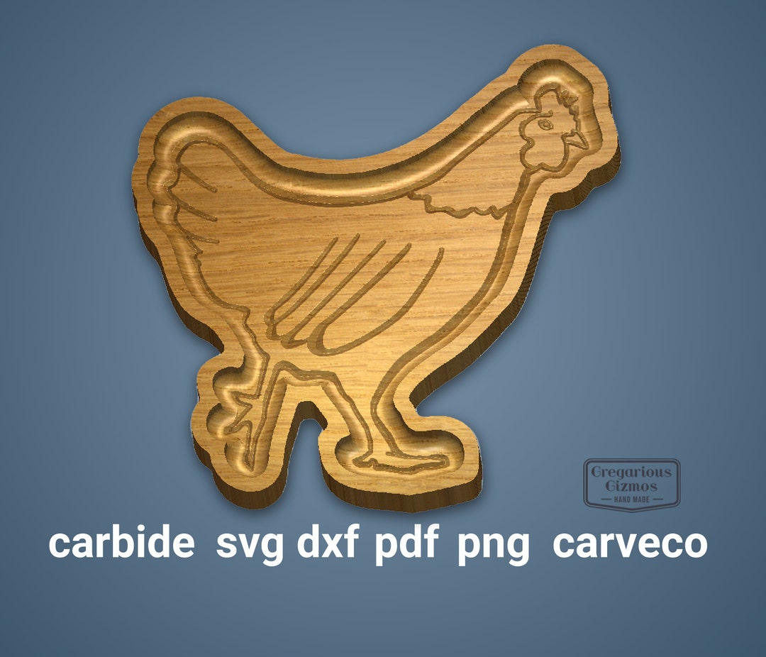 Walking Chicken Catch-all Tray Digital Files, Chicken Svg, Chicken ...