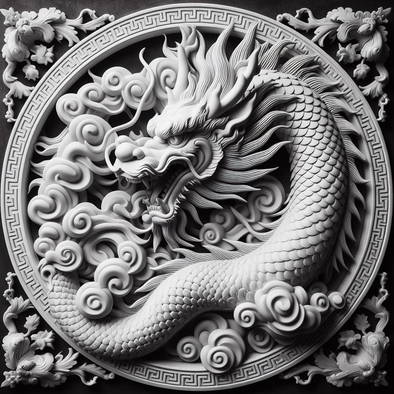 Carveco Maker Dragon CNC Engraving File, 3d Dragon Engraving, Carveco ...