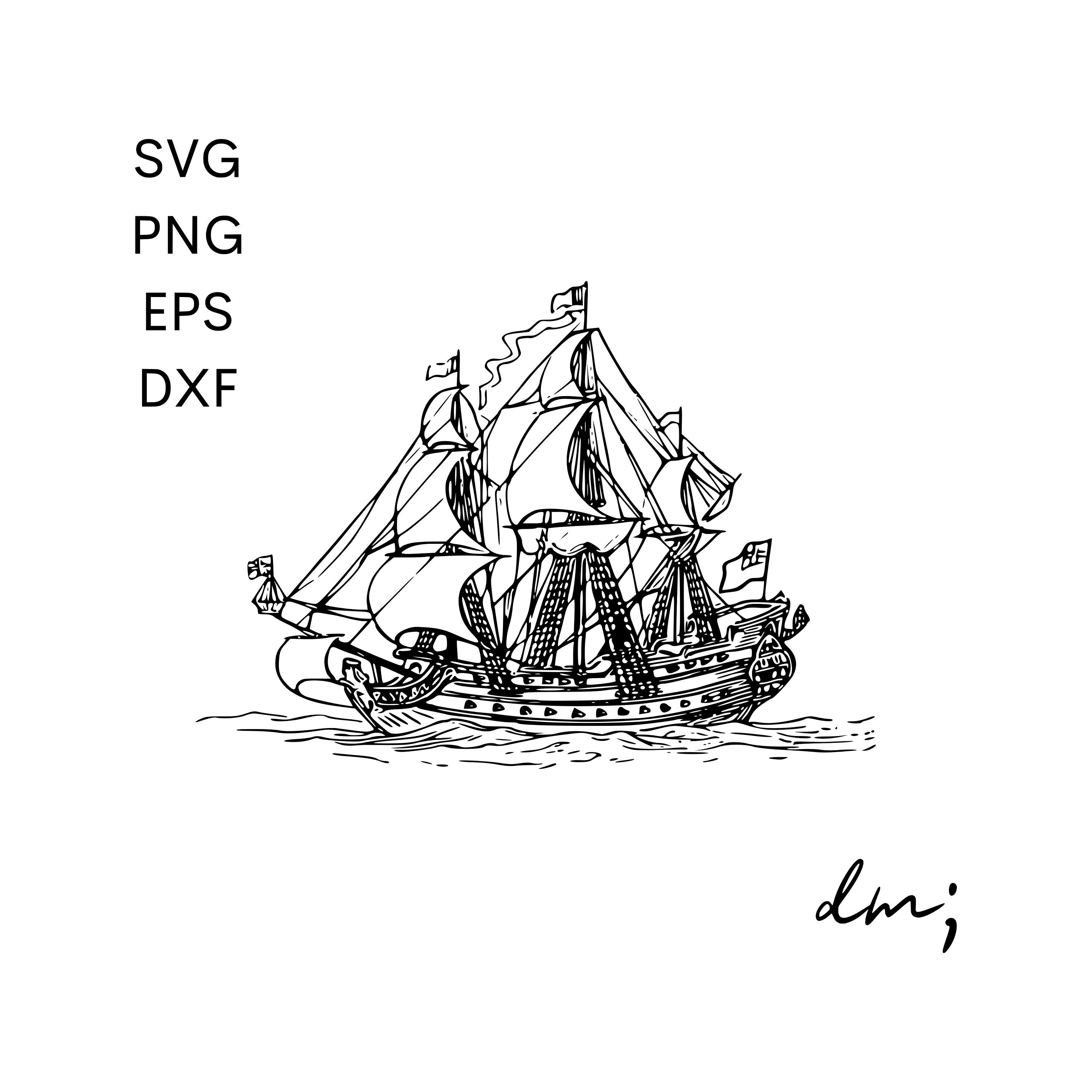 Ship SVG Svg Svg Files Ship PNG Ship EPS Ship Dxf - Etsy