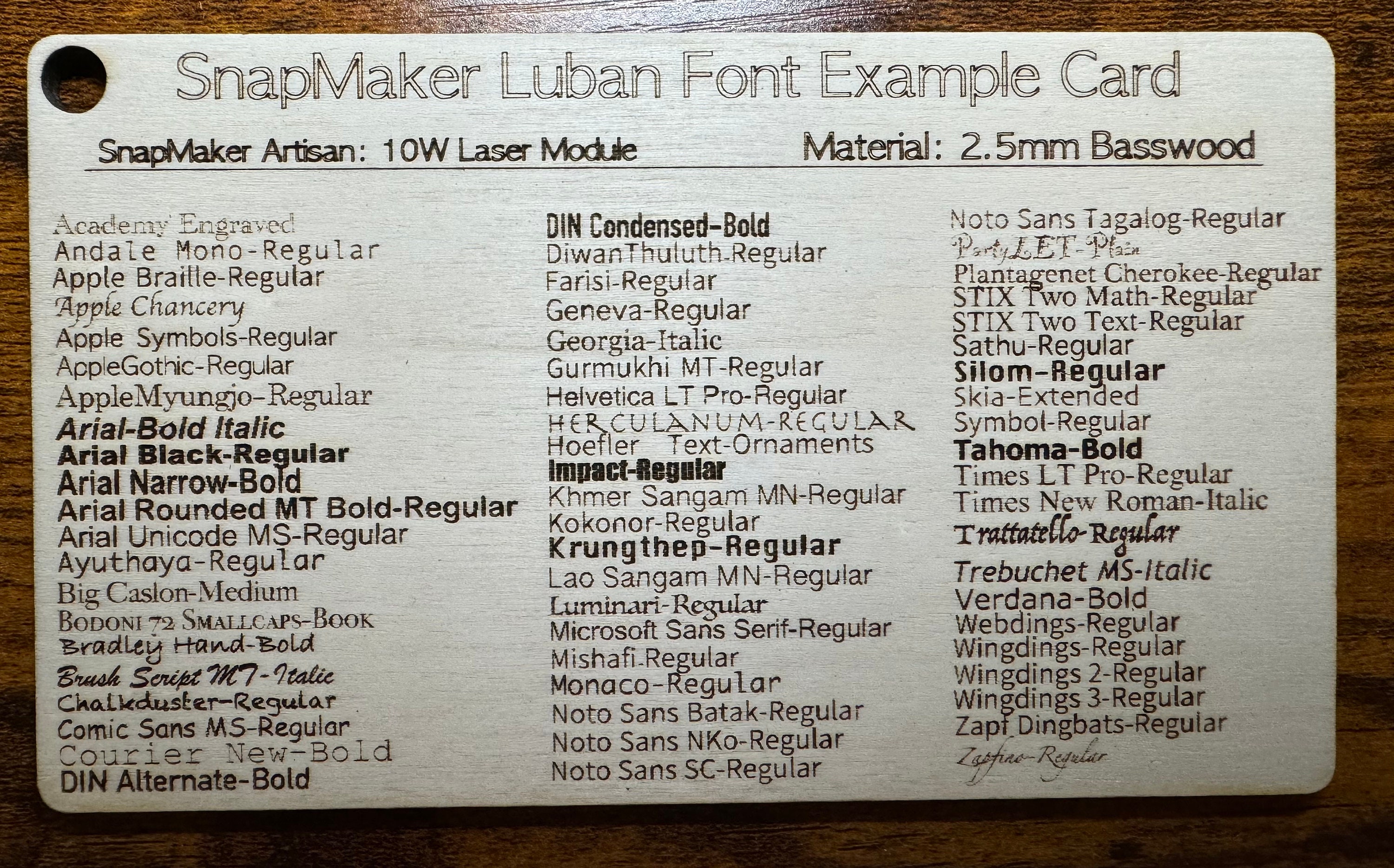 Snapmaker Luban Material Laser Test Files - Etsy