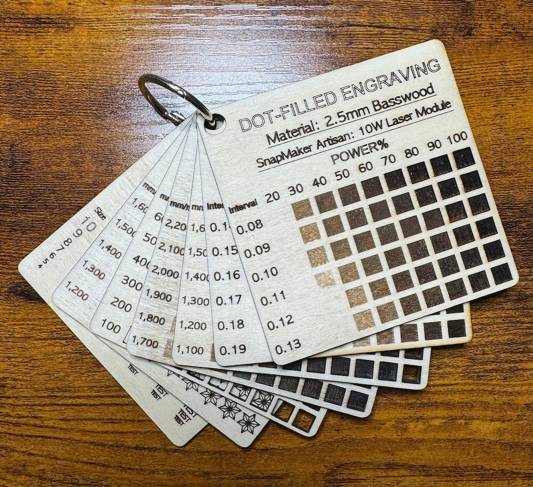 Snapmaker Luban Material Laser Test Files - Etsy
