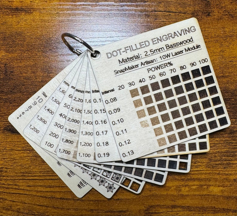 Snapmaker Luban Material Laser Test Files - Etsy