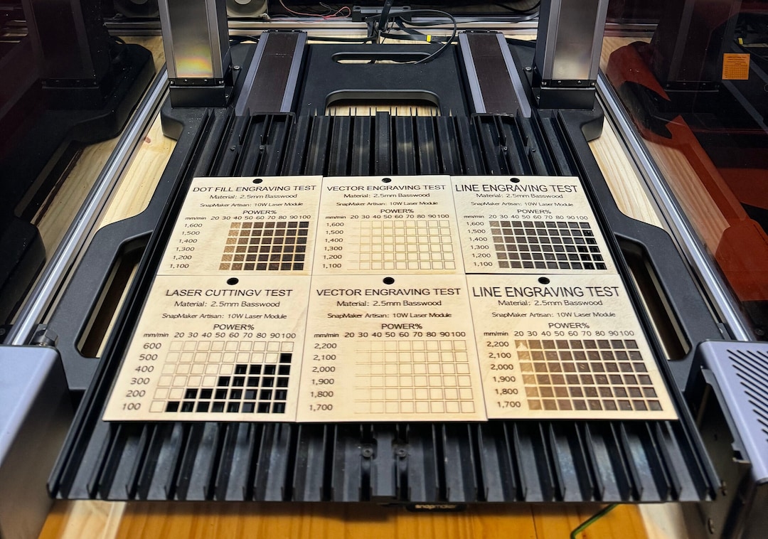 Snapmaker Luban Material Laser Test Files - Etsy