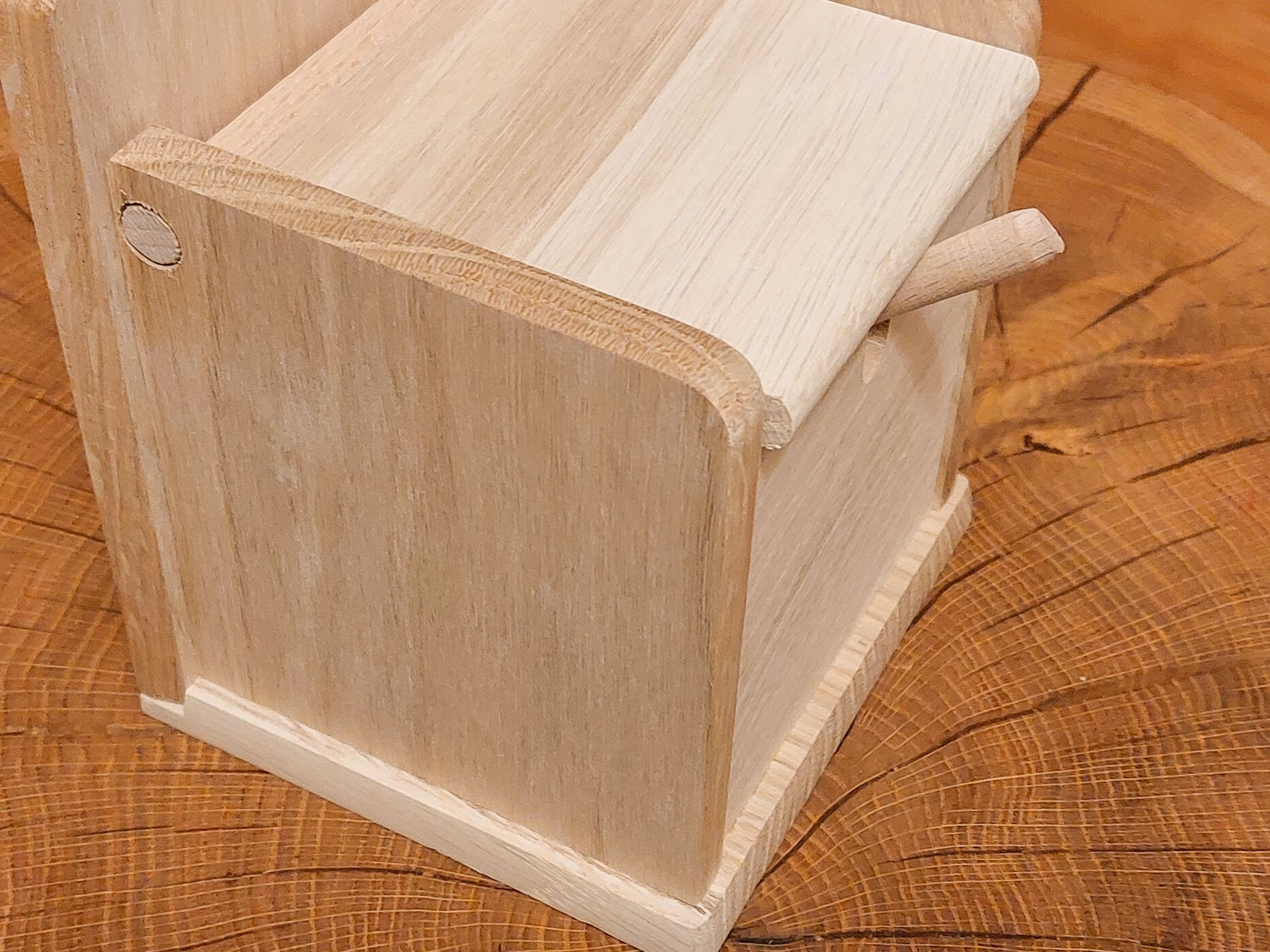 Wooden Salt Box With Lid, Wall Mounted, Wooden Wall Decor, Salt ...