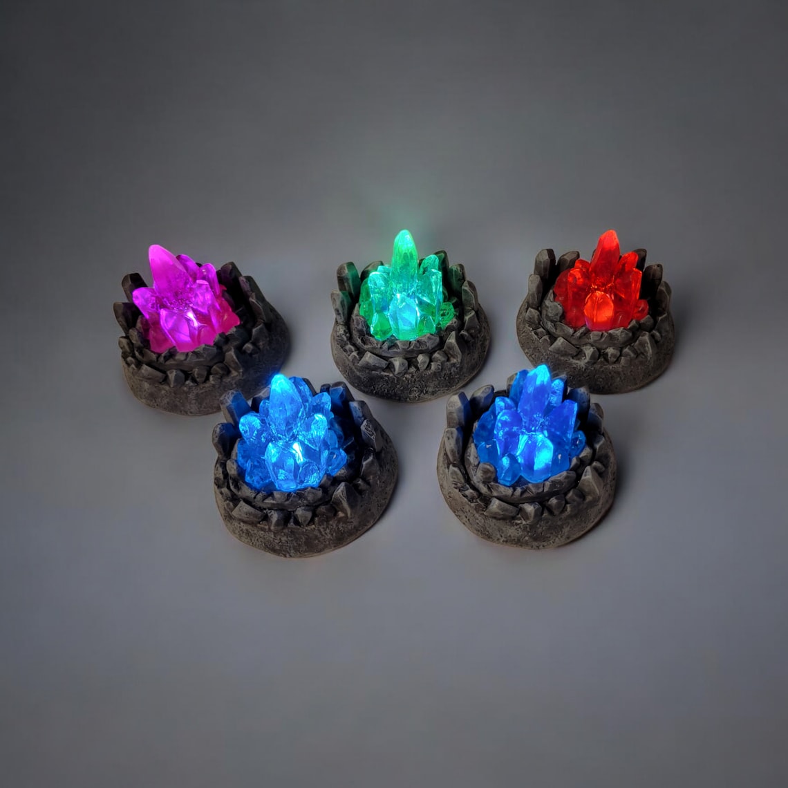 Glowing Teal Blue Crystal Cluster (with LED Light) - Etsy