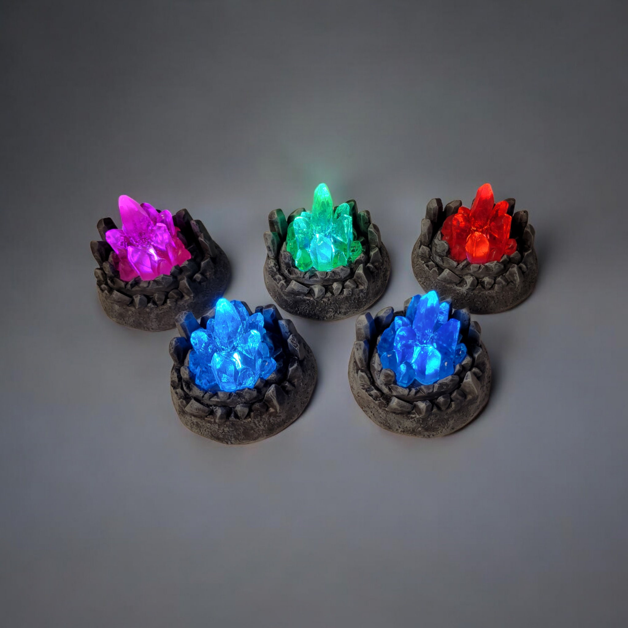 Glowing Teal Blue Crystal Cluster (with LED Light) - Etsy