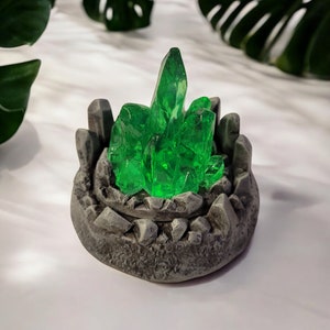 Glowing Green Crystal Cluster (with LED Light) - Etsy