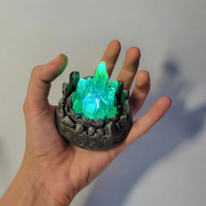 Glowing Green Crystal Cluster (with LED Light) - Etsy