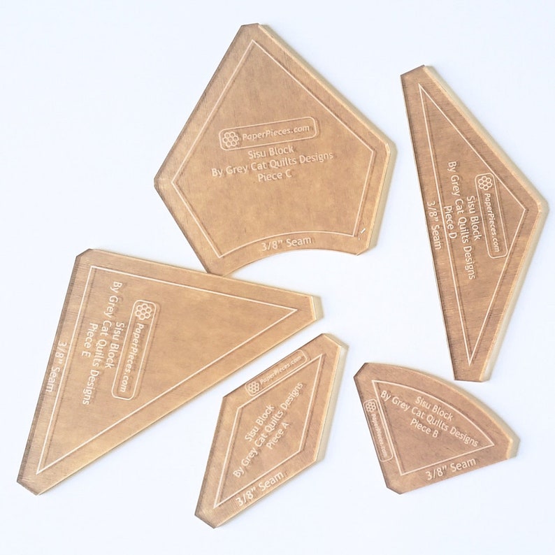 Sisu Acrylic Templates - 3/8" Seam Allowance - Etsy