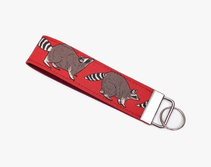 Raccoon Key Fob, Raccoon Keychain, Animal Key Fob, Trash Panda Keychain ...