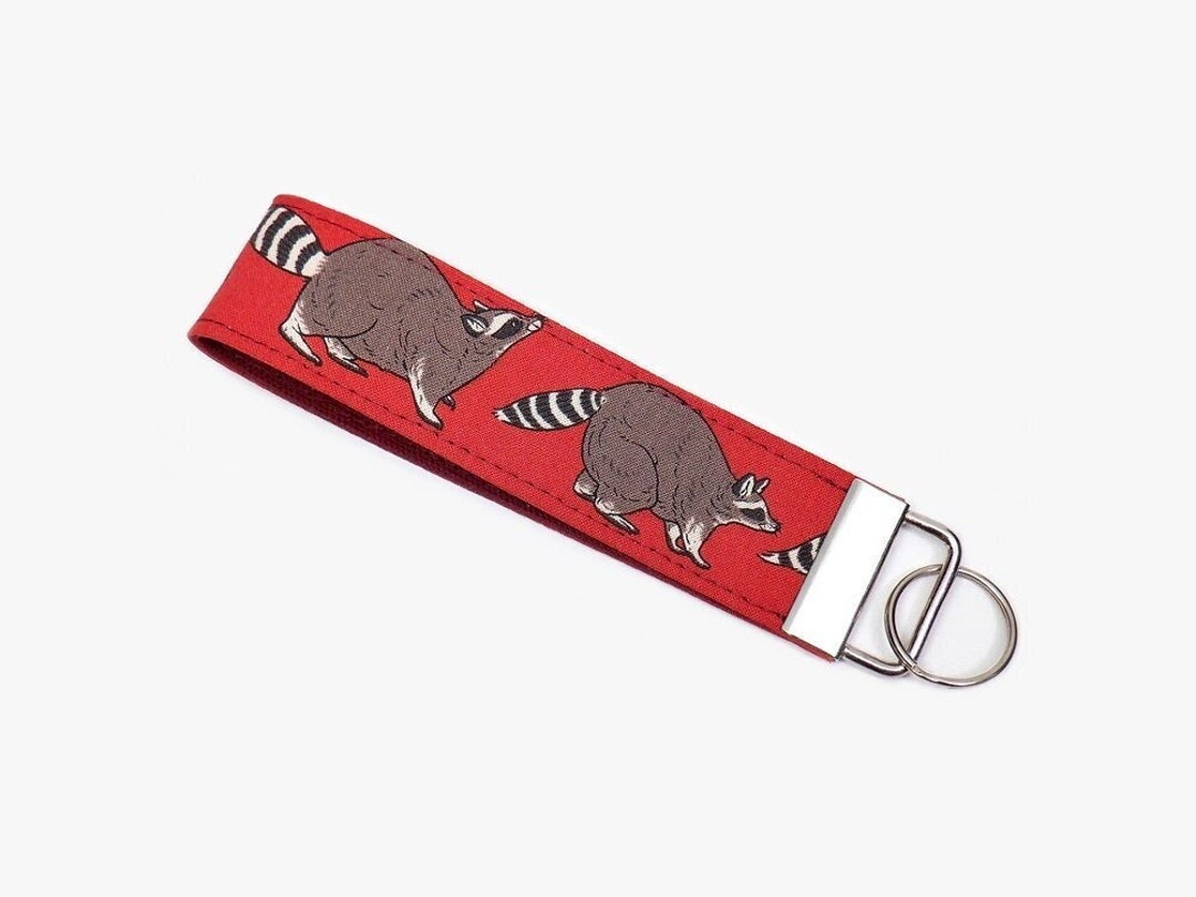 Raccoon Key Fob, Raccoon Keychain, Animal Key Fob, Trash Panda Keychain ...
