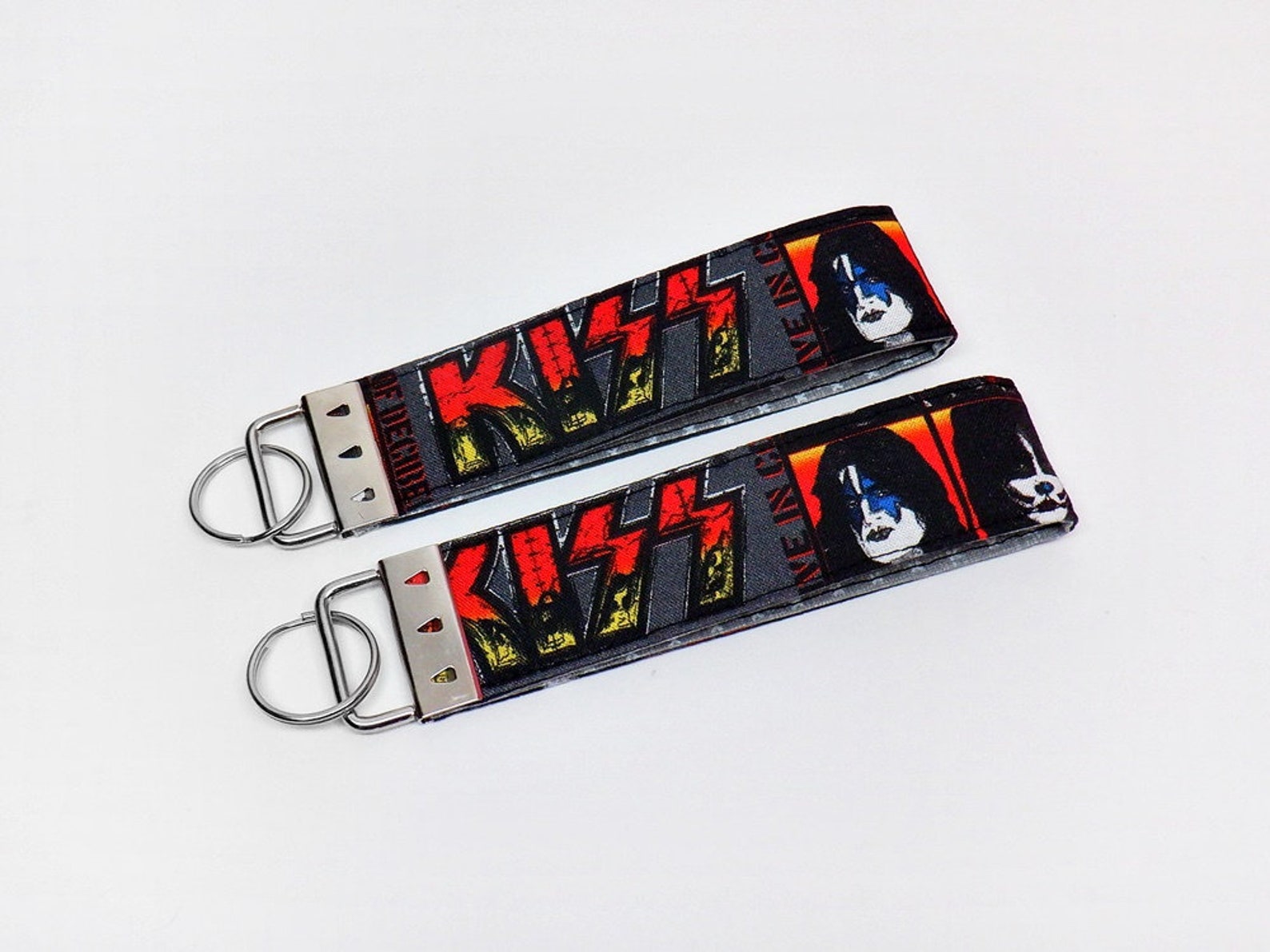 KISS Key Fob Kiss Keychain 70s Rock Band Key Fob Rock N - Etsy