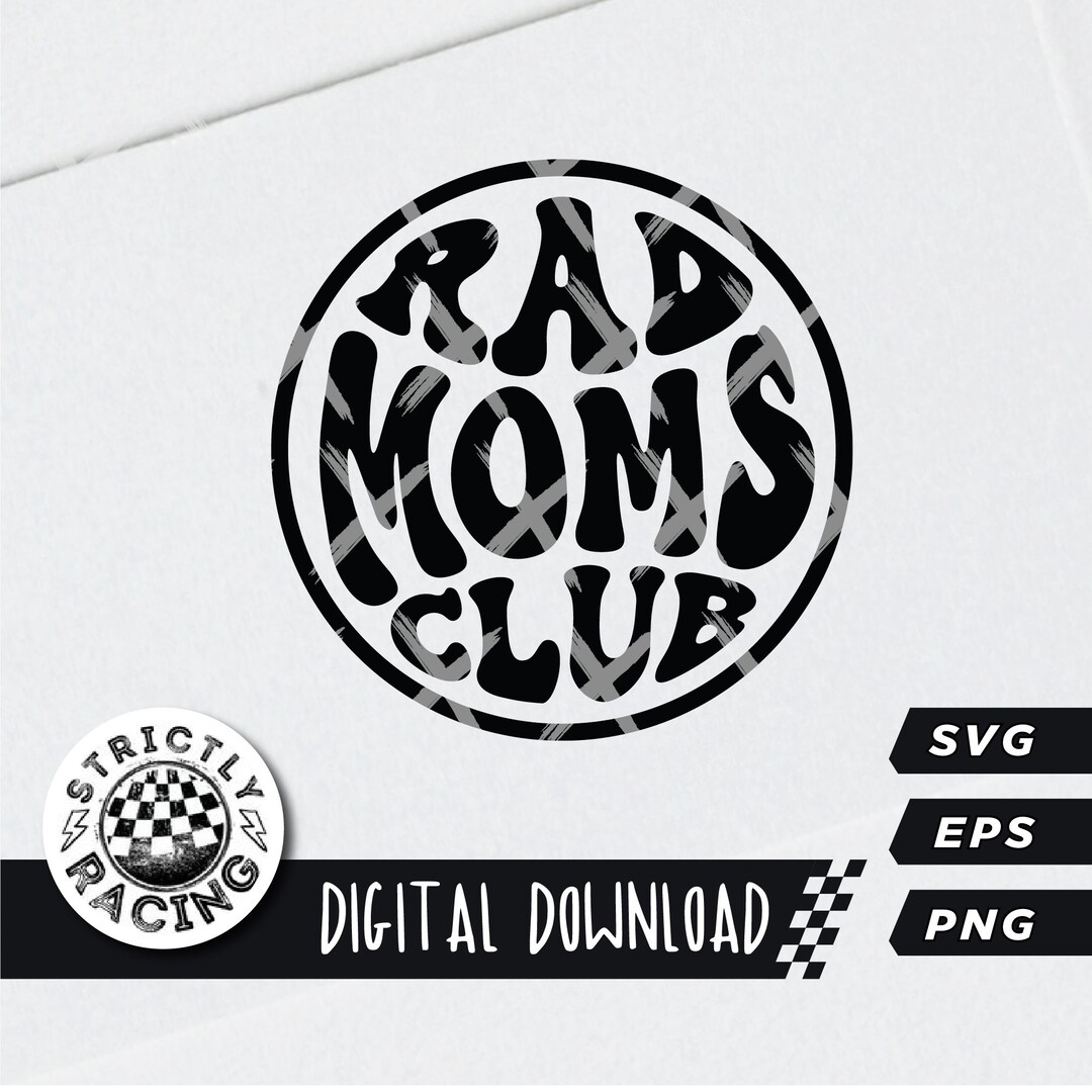 Rad Moms Club SVG Dirt Bike Digital Design Cricut Silhouette - Etsy