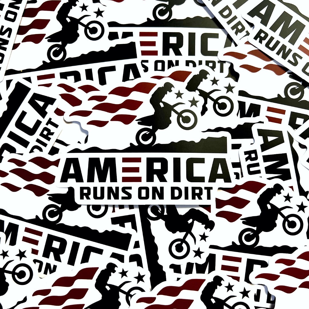 America Runs on Dirt Sticker Ready to Ship - Etsy