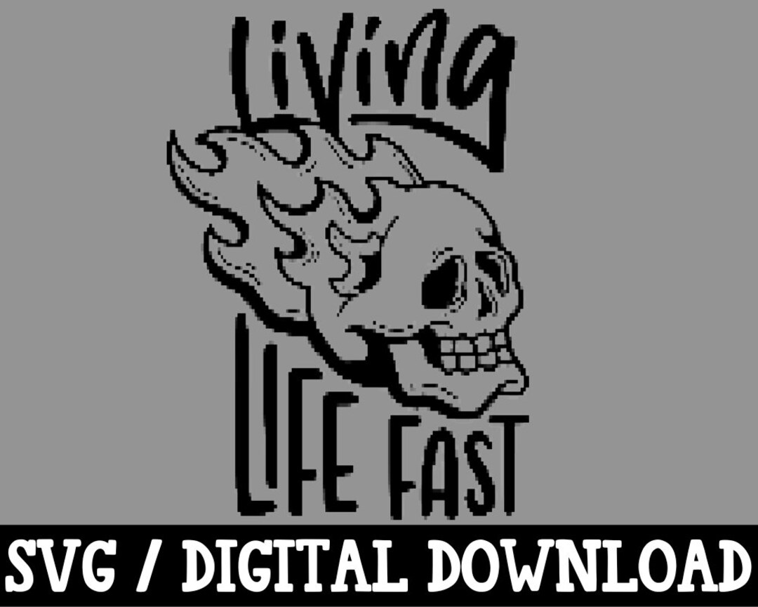 Living Life Fast SVG Dirt Bike Digital Design Cricut - Etsy