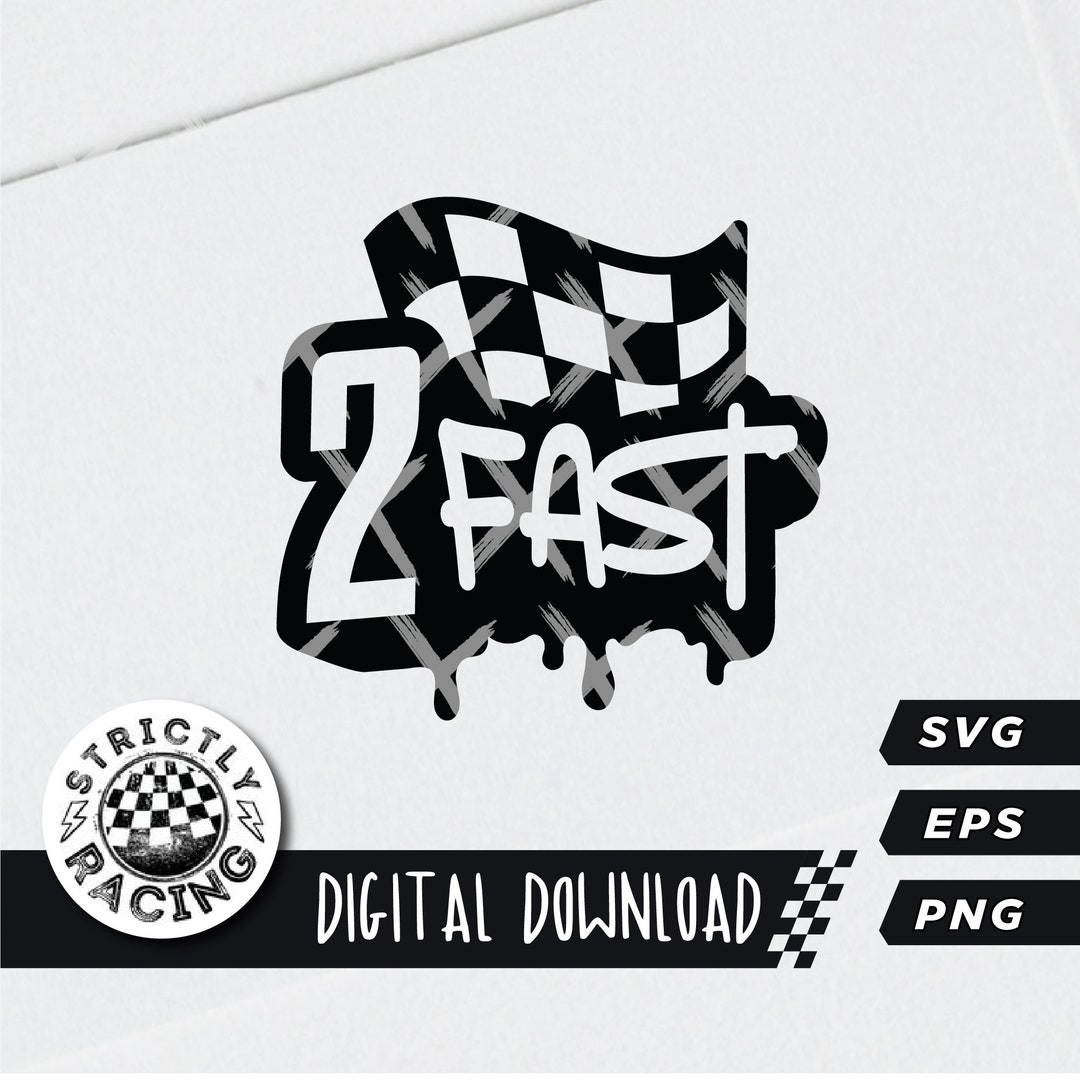 2 Fast 2nd Birthday SVG Dirt Bike Digital Design Cricut Silhouette ...
